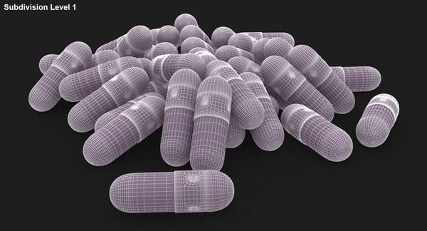 3D model pill capsule pile color - TurboSquid 1306951