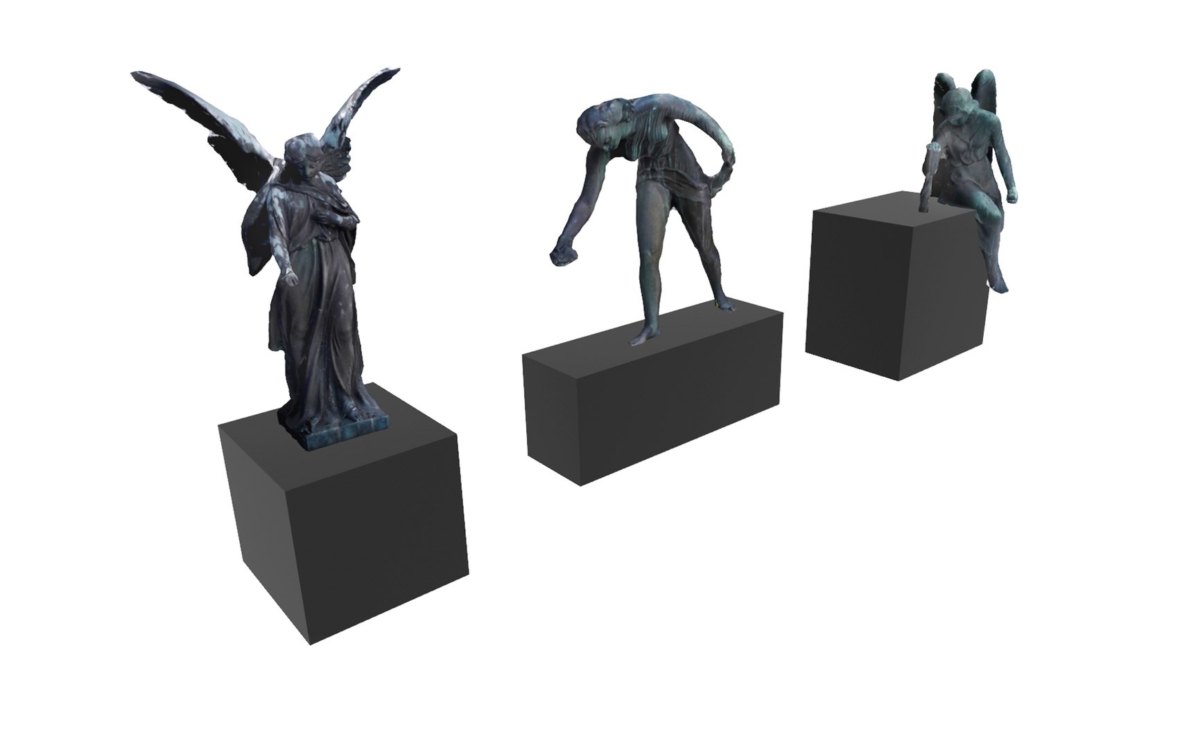 3D GREY STONE STATUES Model - TurboSquid 2008084
