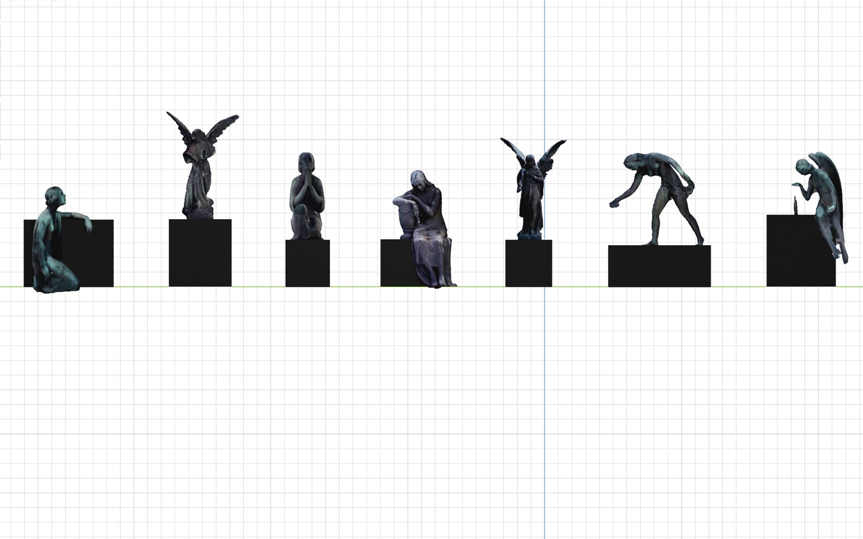 3D GREY STONE STATUES Model - TurboSquid 2008084