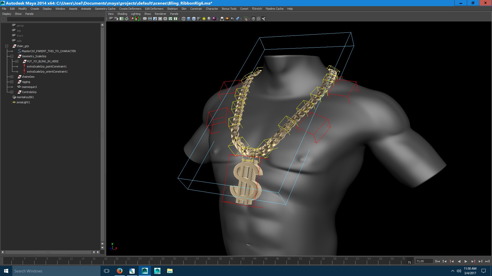 3d Chain Rigged