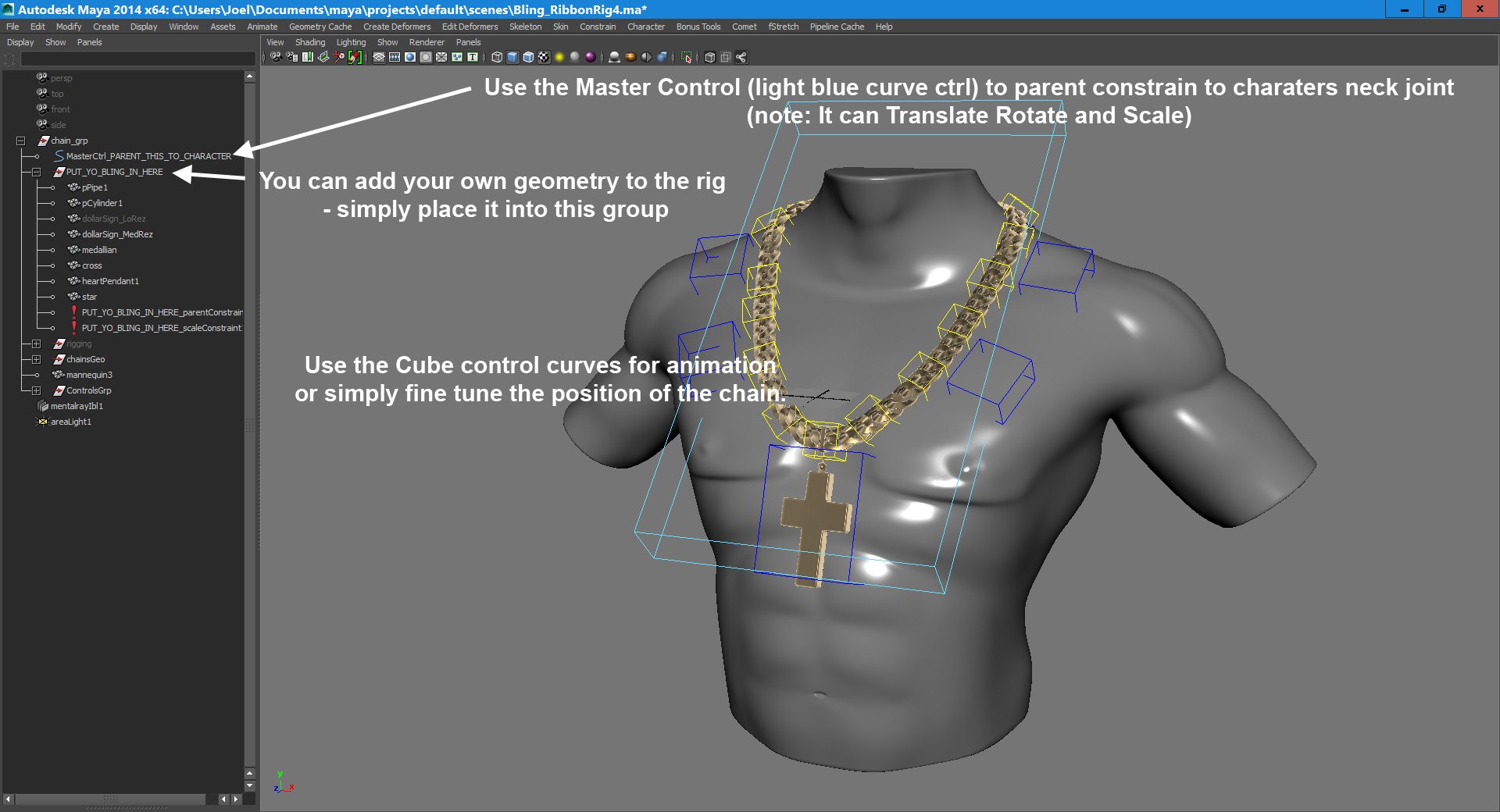 3d Chain Rigged
