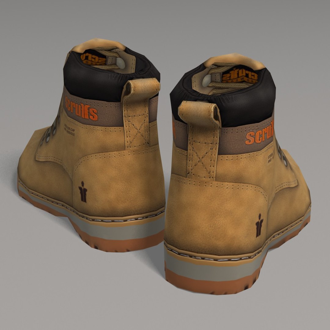 3d Working Boots Scruffs Model