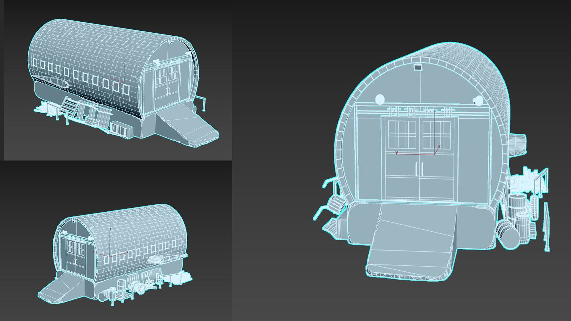 Hangar Made From Airplane 3D Model - TurboSquid 1974022