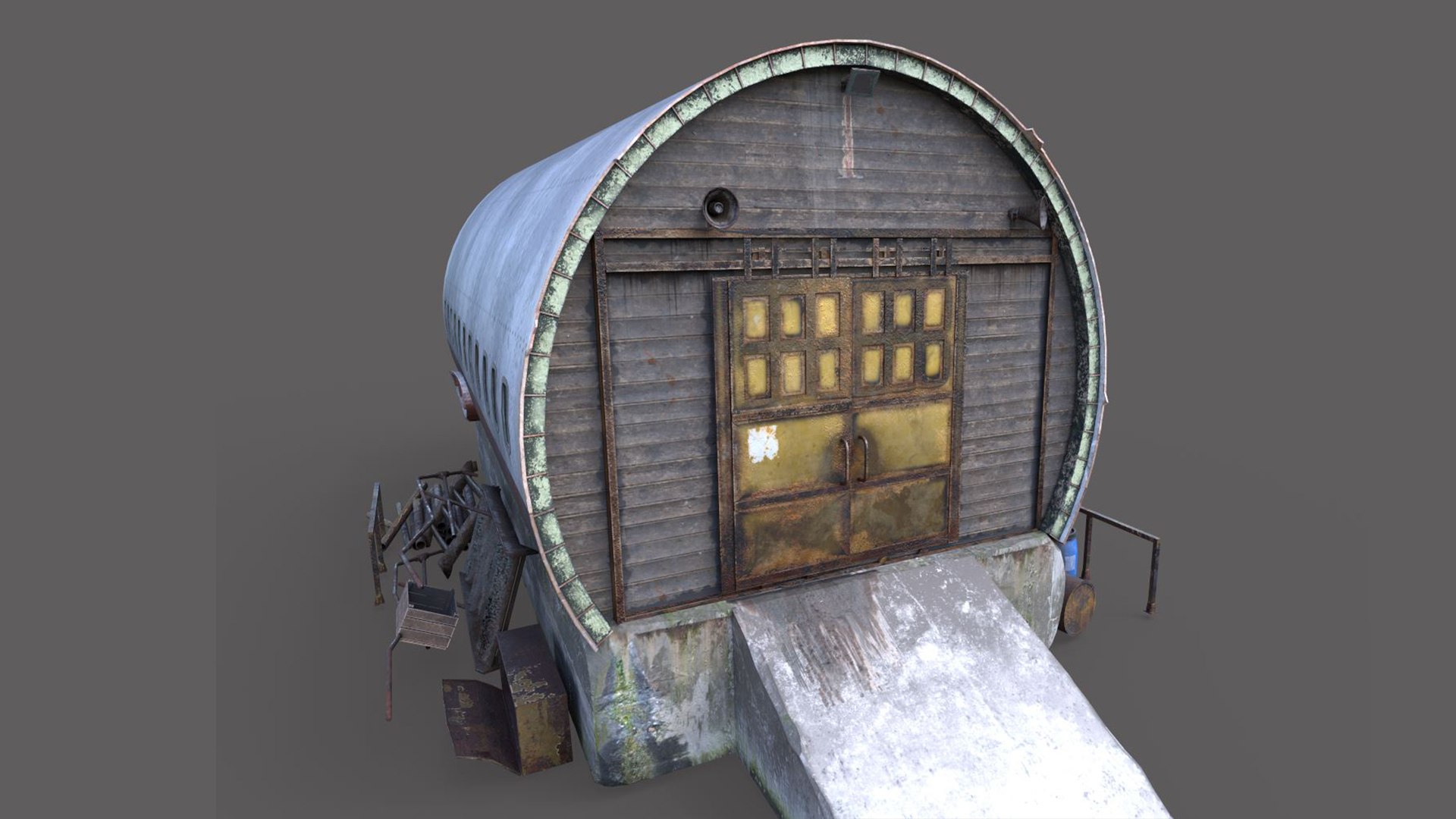 Hangar Made From Airplane 3D Model - TurboSquid 1974022