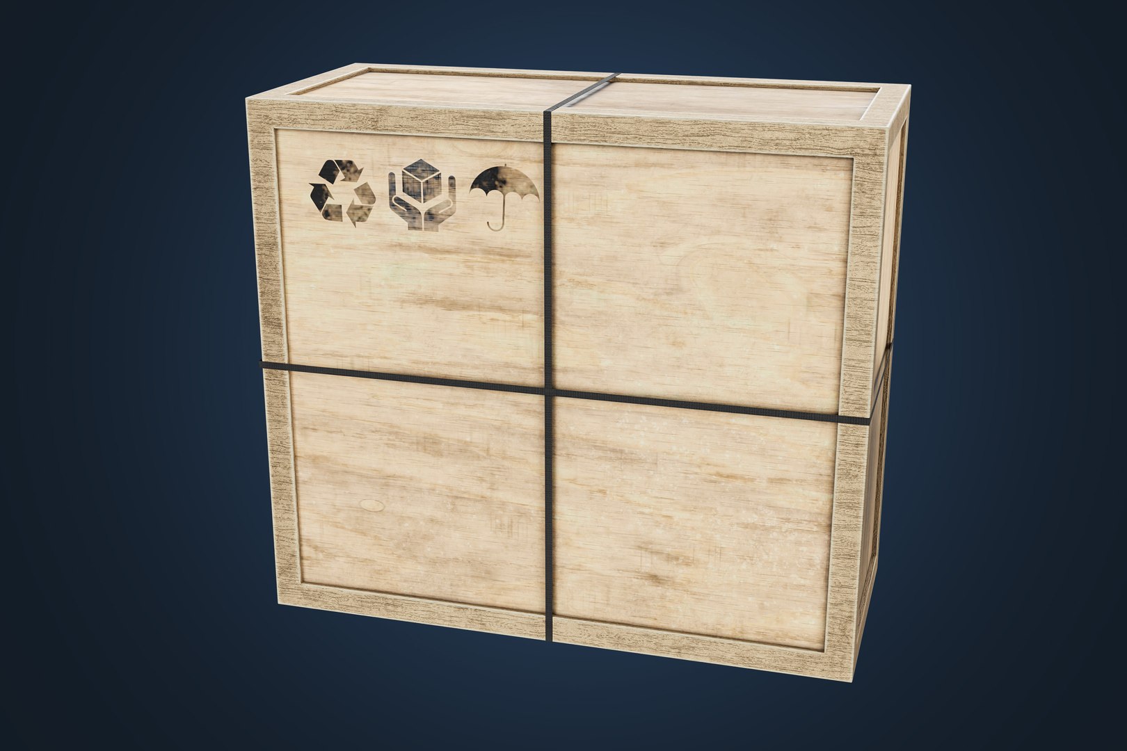 Wooden Cargo Box Low-poly 3D Model 3D - TurboSquid 2245657