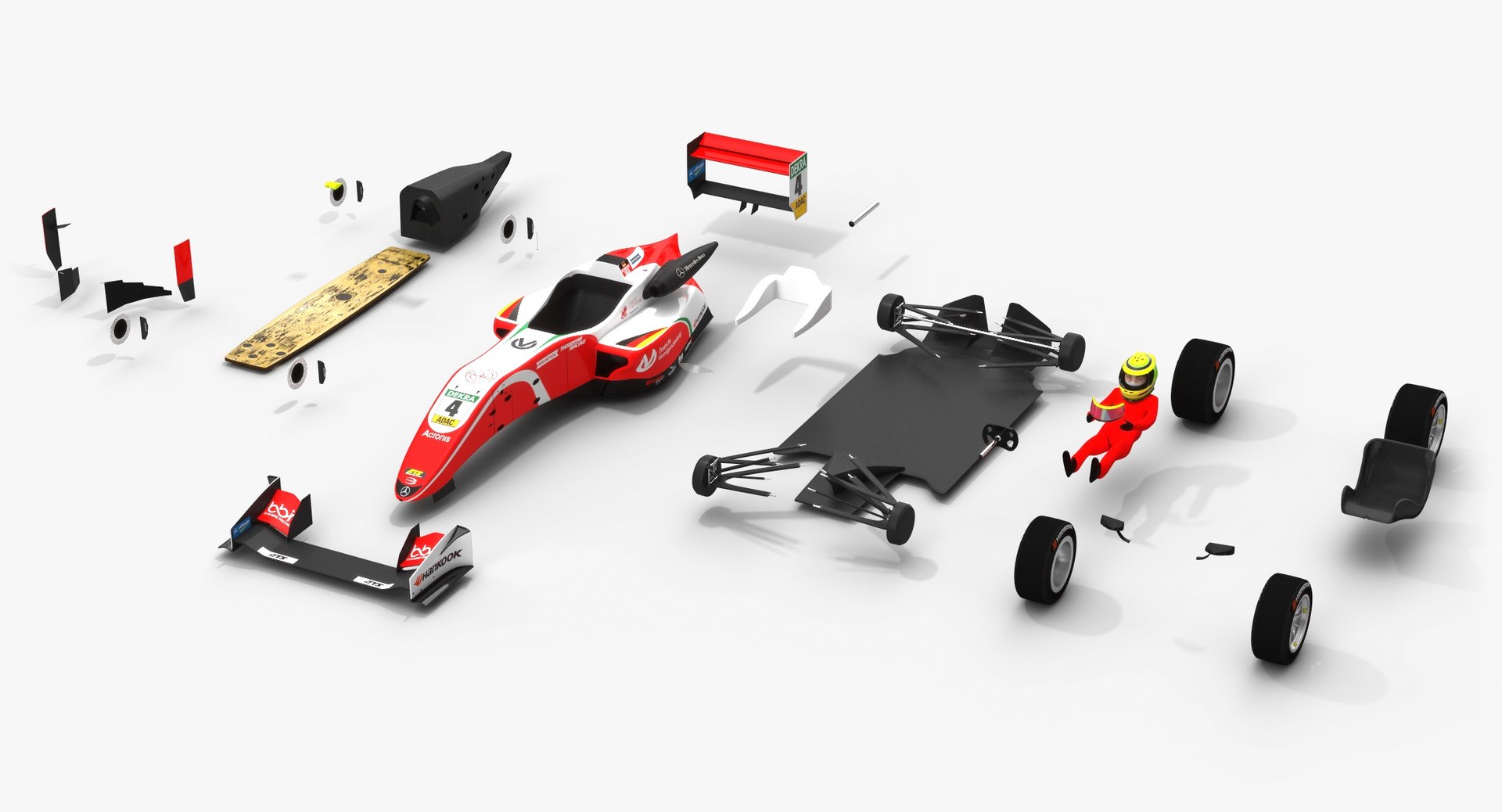 3D formula 3 race car - TurboSquid 1331316