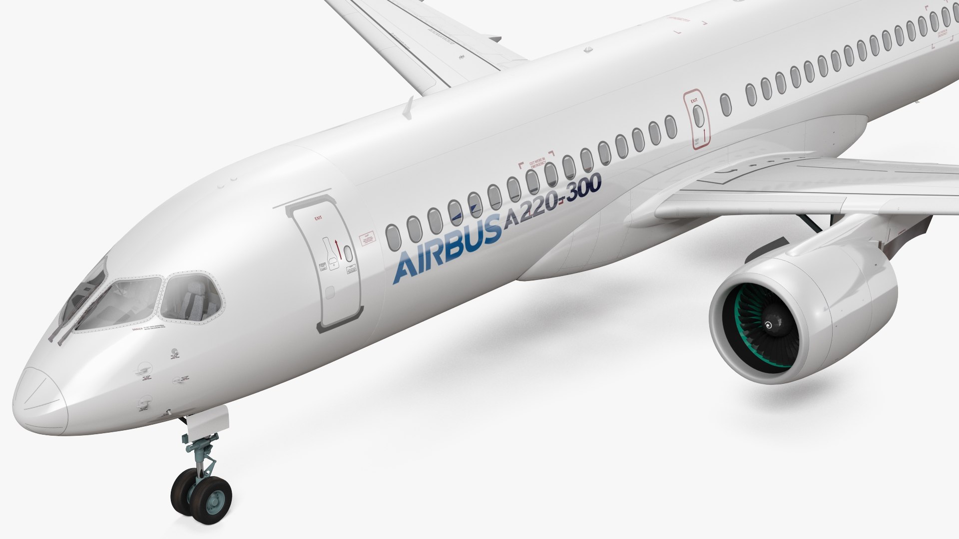 3D airbus a220 300 interior model - TurboSquid 1561118
