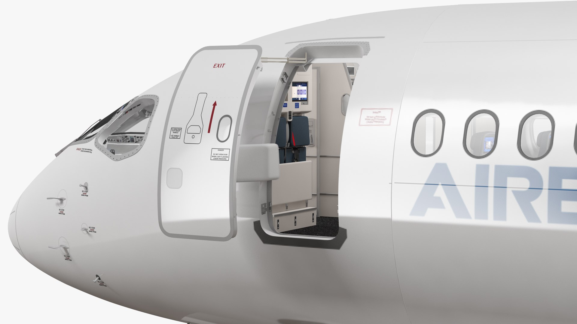 3D airbus a220 300 interior model - TurboSquid 1561118