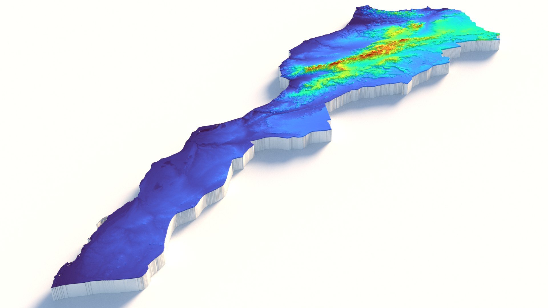 3D Morocco Terrain Map - TurboSquid 2336536