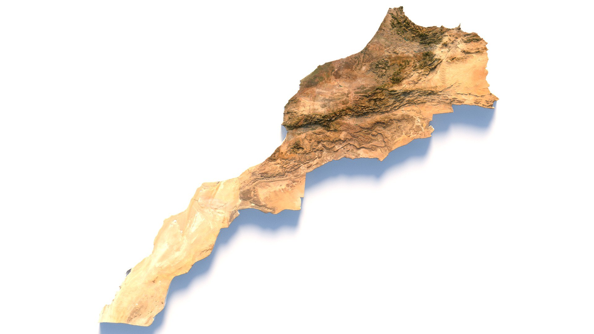 3D Morocco Terrain Map - TurboSquid 2336536