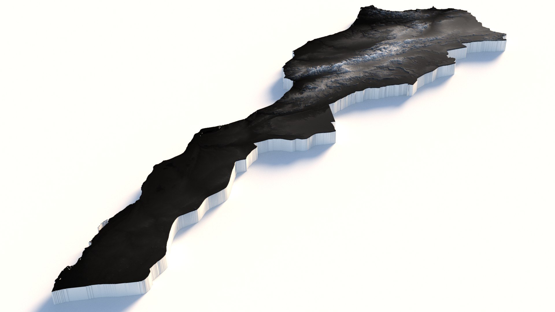 3D Morocco Terrain Map - TurboSquid 2336536