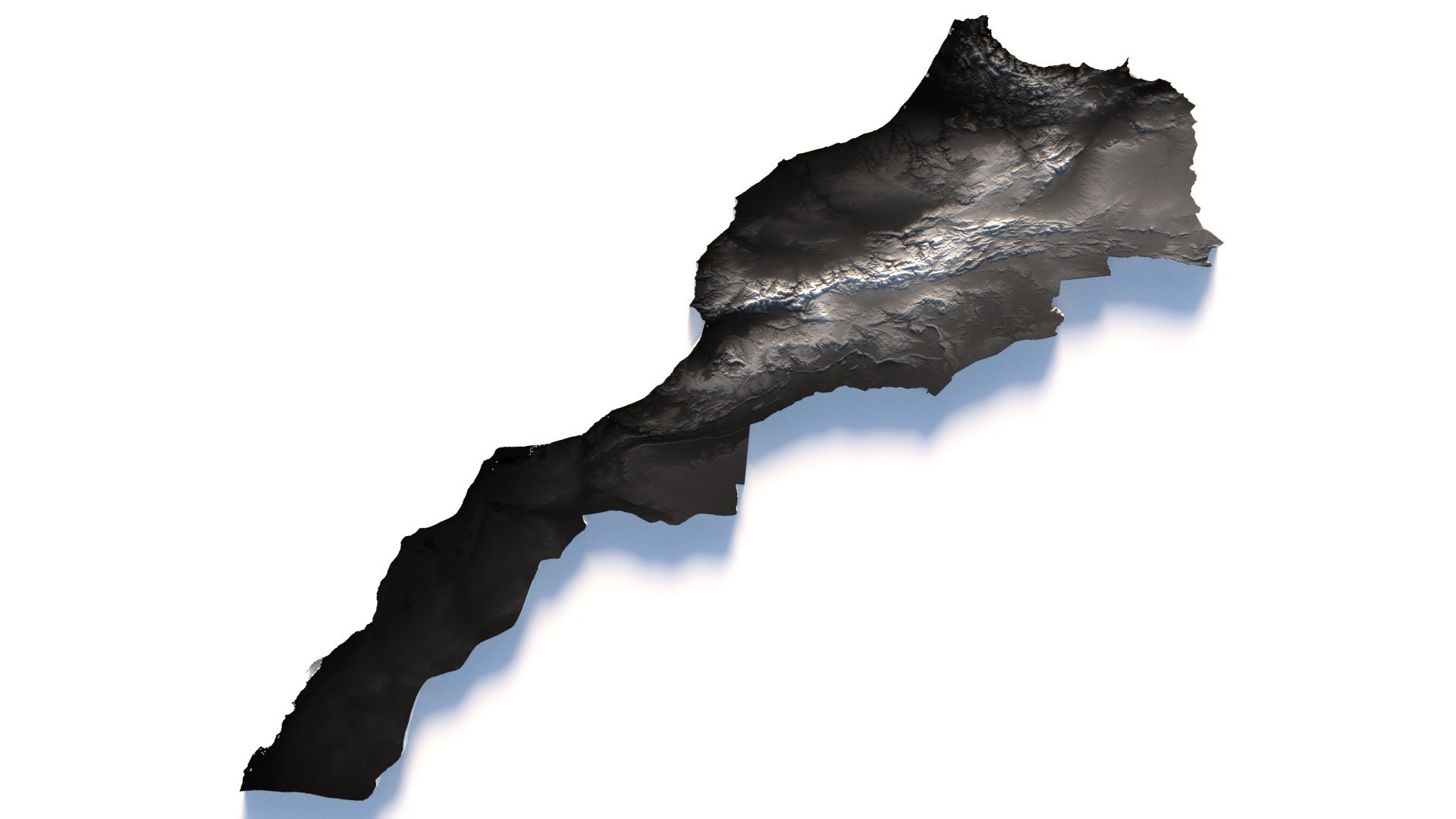 3D Morocco Terrain Map - TurboSquid 2336536