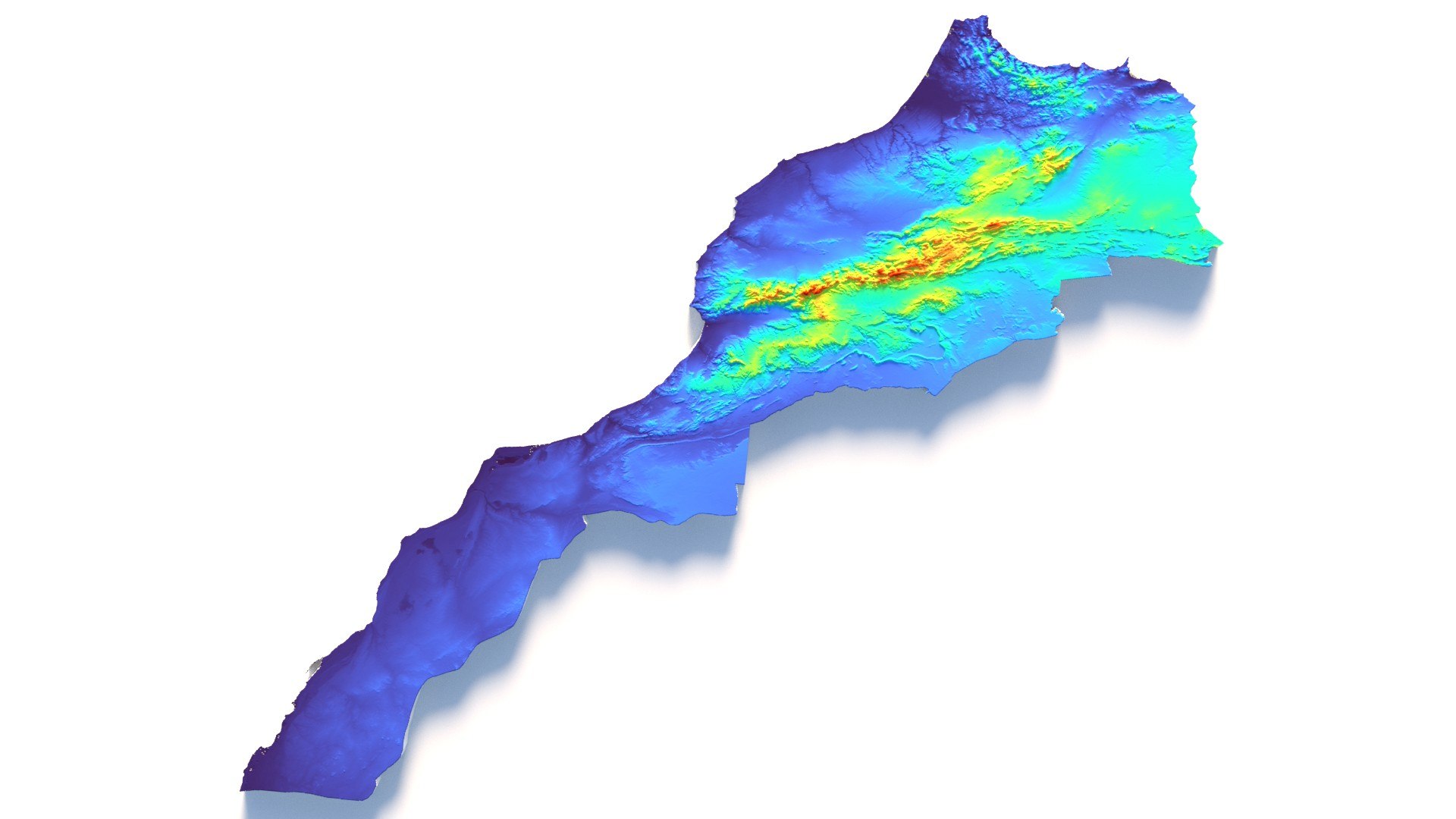 3D Morocco Terrain Map - TurboSquid 2336536