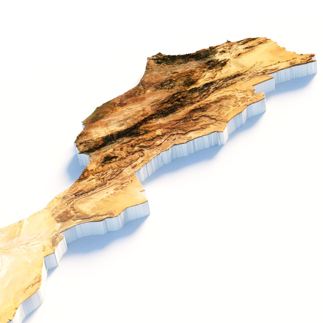 3D Morocco Terrain Map - TurboSquid 2336536