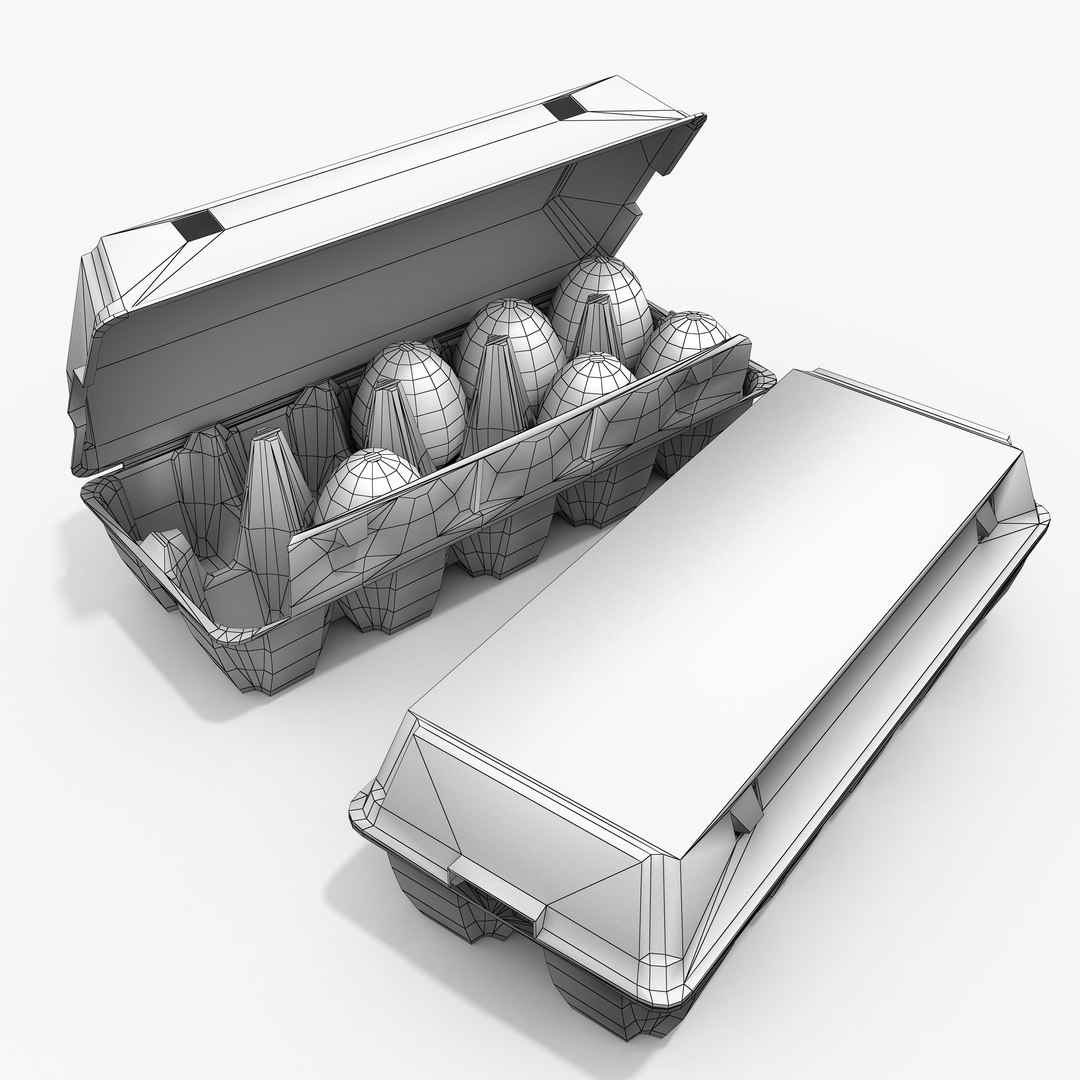 3D Eggs Cartons - TurboSquid 1564211