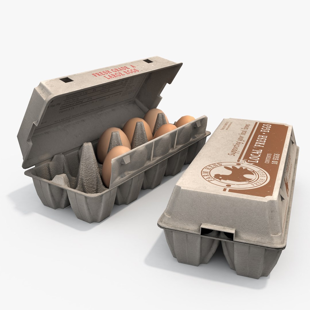 3D Eggs Cartons - TurboSquid 1564211