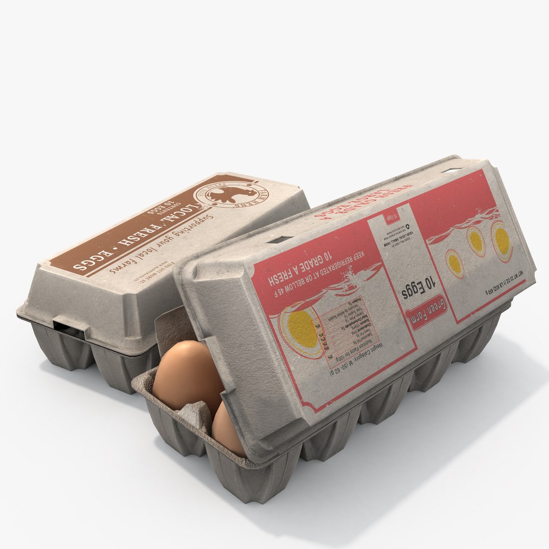 3D Eggs Cartons - TurboSquid 1564211
