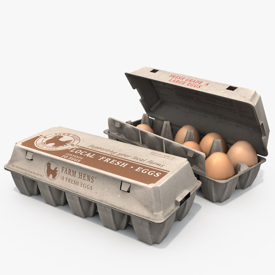 3D eggs cartons - TurboSquid 1564211