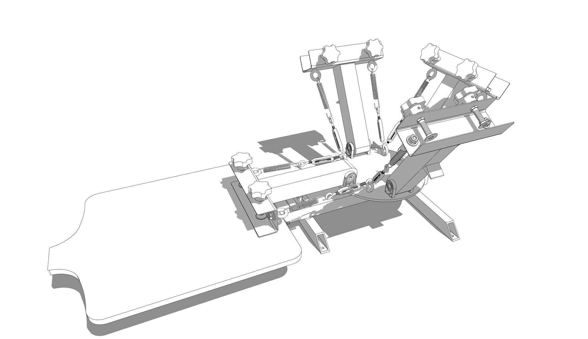 Screen Printing Press - Shirt Press - 4 Screen - Single Arm Model ...