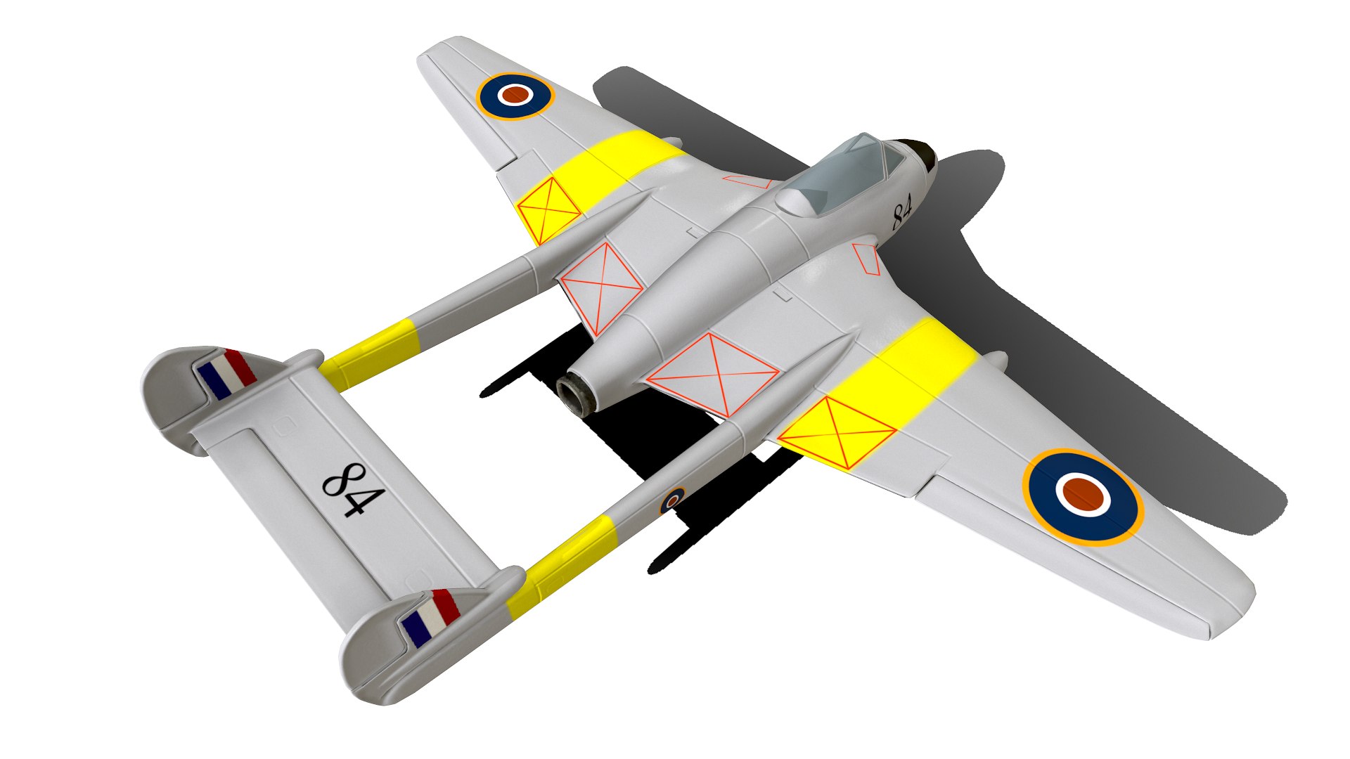 3D Havilland Vampire Fighter Plane Model - TurboSquid 1646737