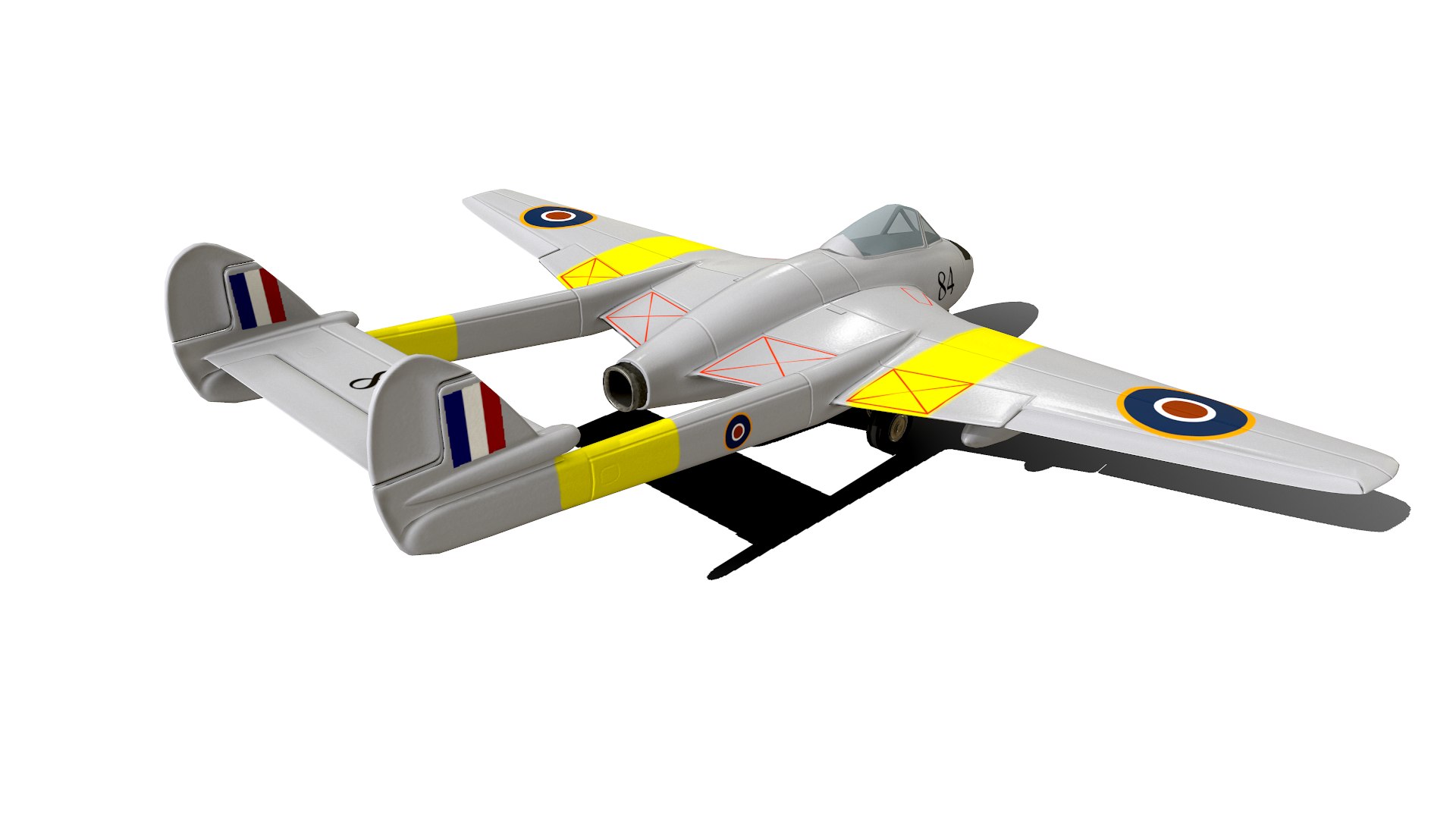 3D Havilland Vampire Fighter Plane Model - TurboSquid 1646737