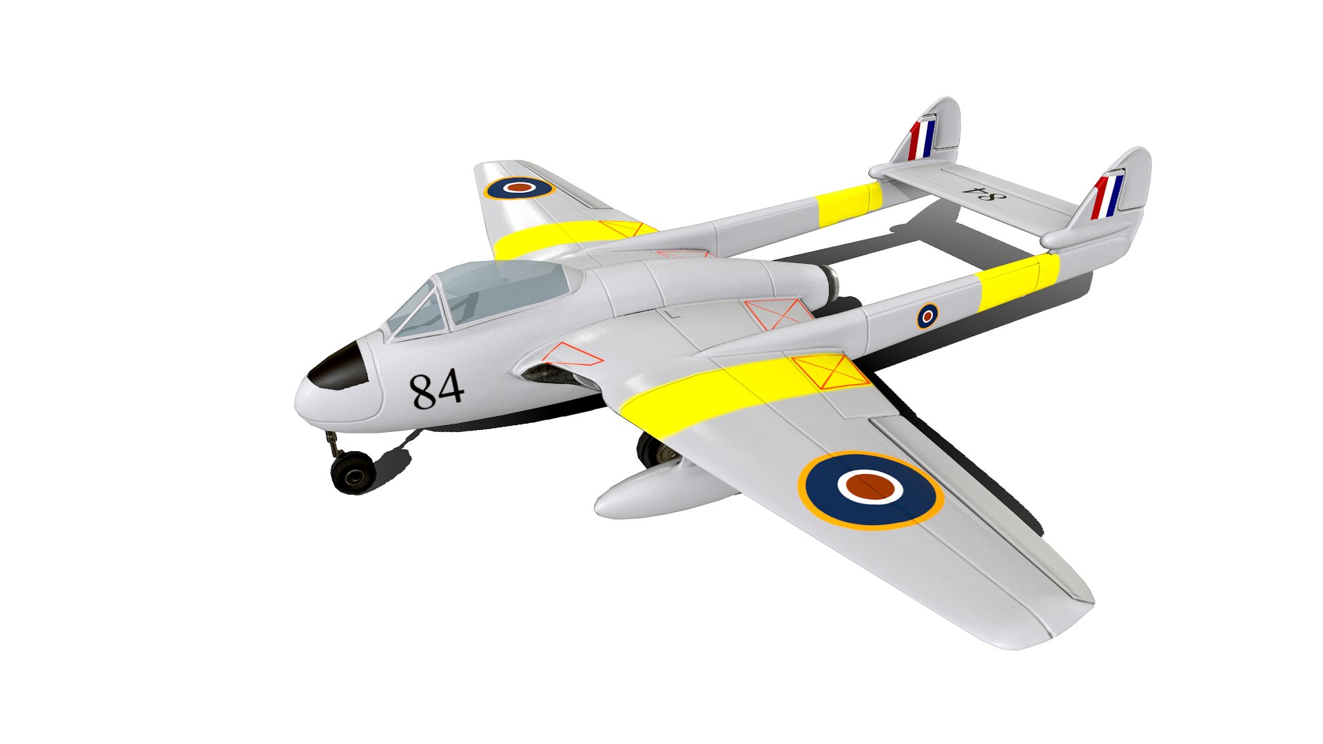 3D Havilland Vampire Fighter Plane Model - TurboSquid 1646737