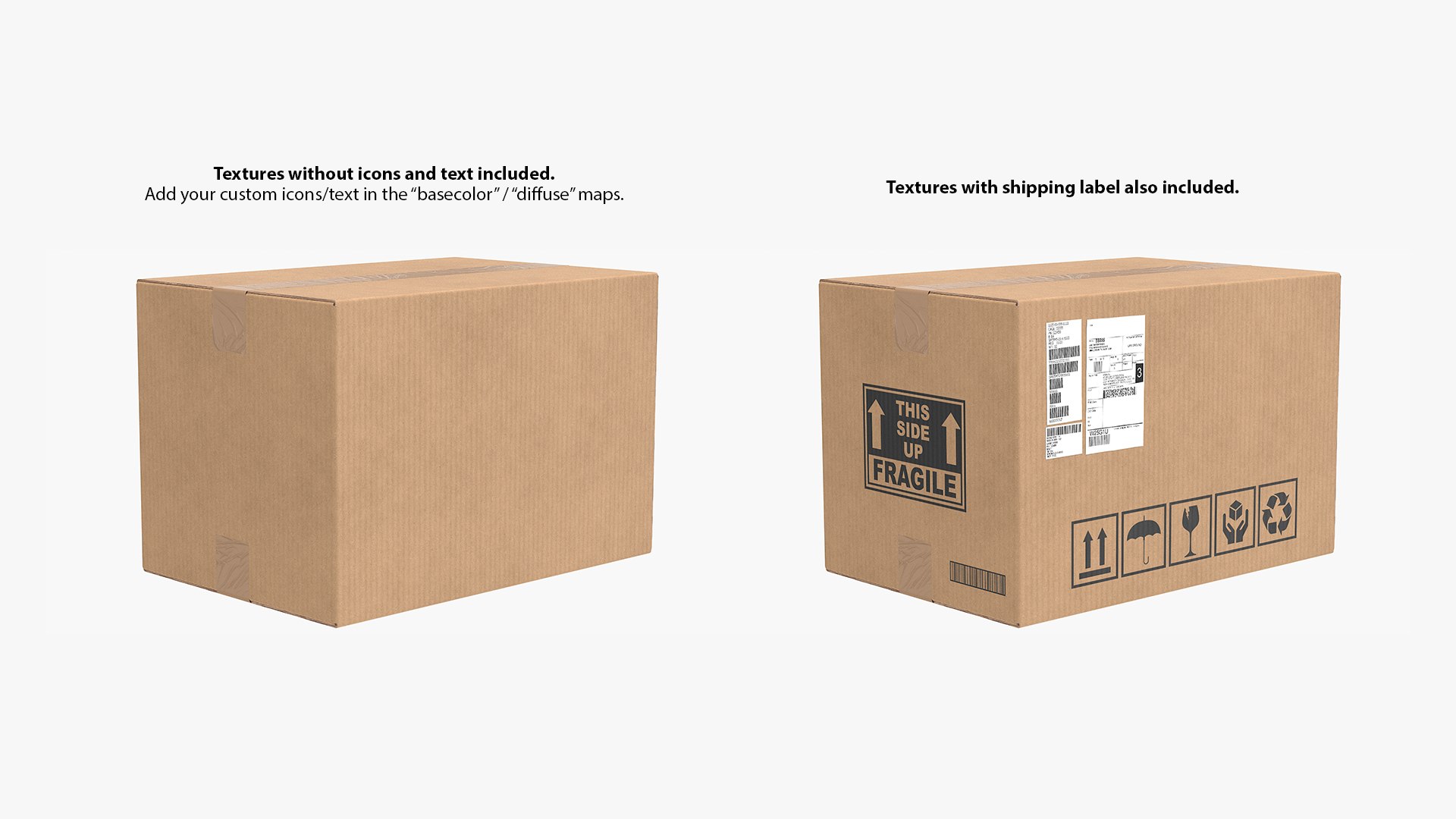 Cardboard Box 3 Closed V1 3D Model - TurboSquid 2287074