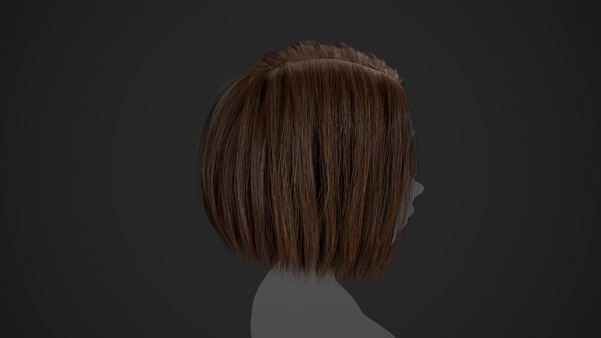 3D Model Female Hair Cards Style 2 - Short Hair Bob - TurboSquid 1983458