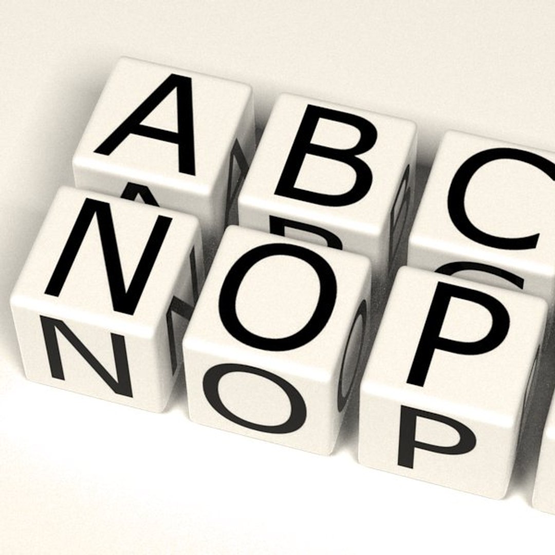 boxes alphabet letters 3d model