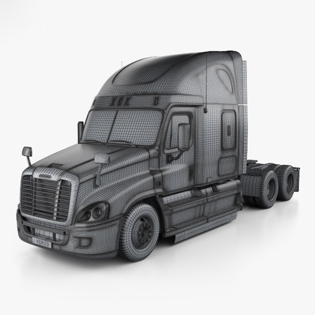 3D Freightliner Cascadia Sleeper - TurboSquid 1396594