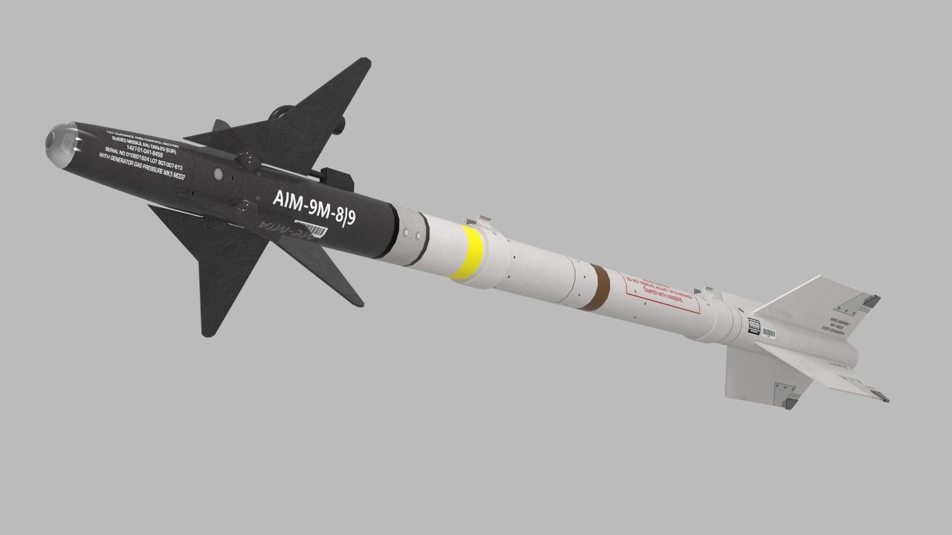 AIM-9M Sidewinder 3D Model - TurboSquid 1832799