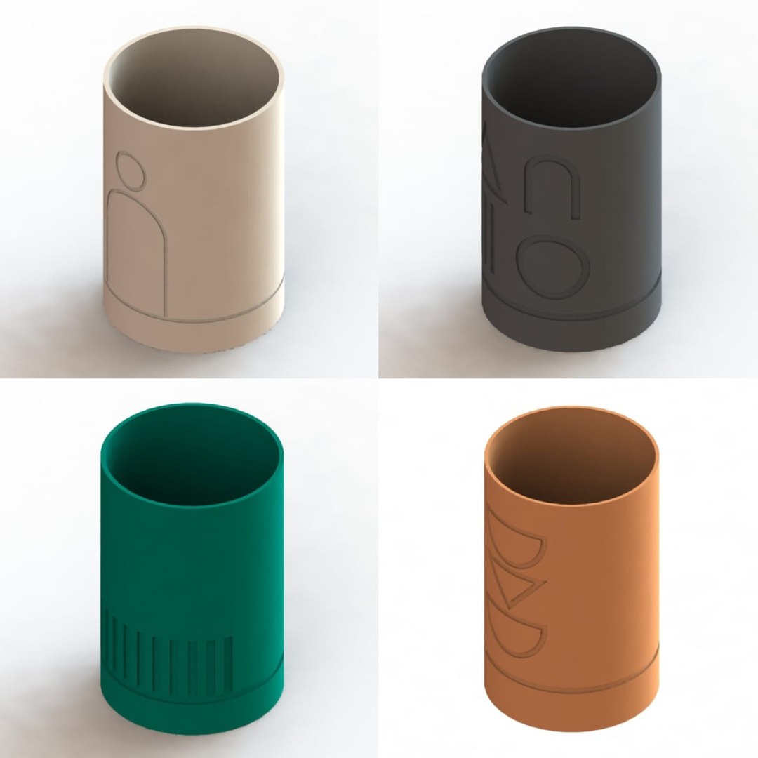 3D Plant Pot Collection-4 Unique Designs For CAD 3D Printing 3D ...