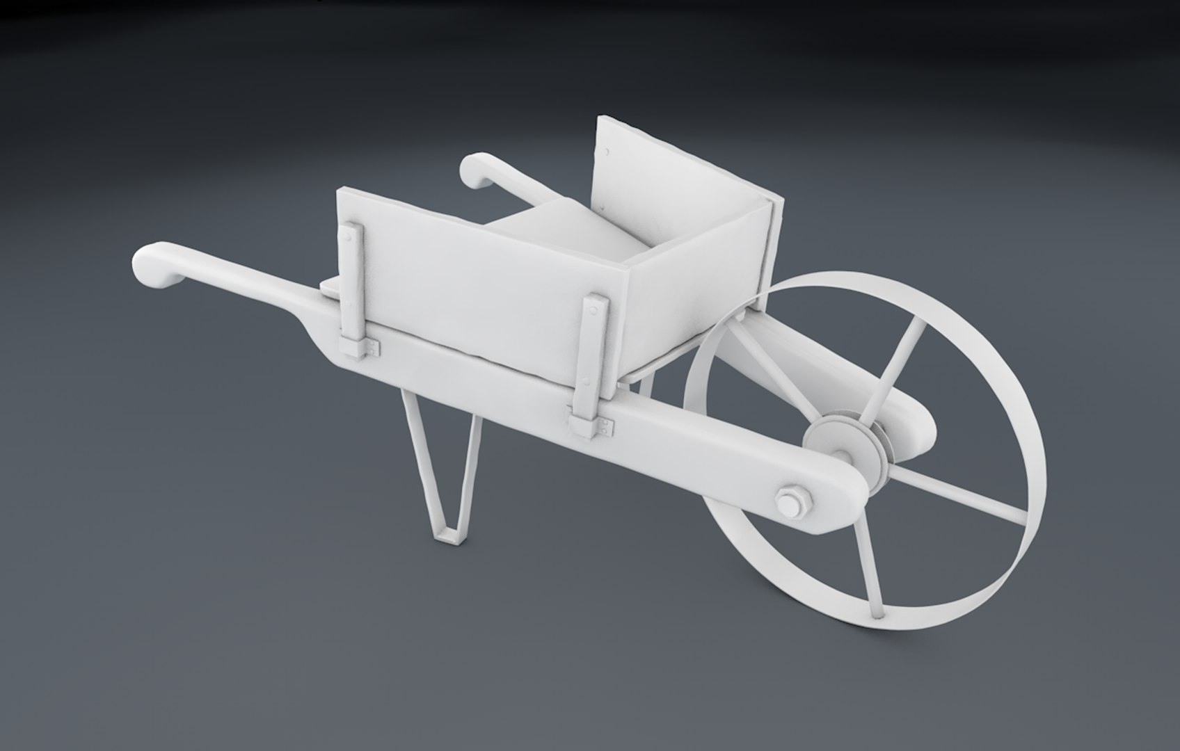 3d model wheelbarrow wheel
