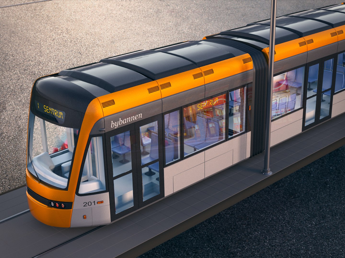 Variotram Bergen Norway Bybannen 3d Model