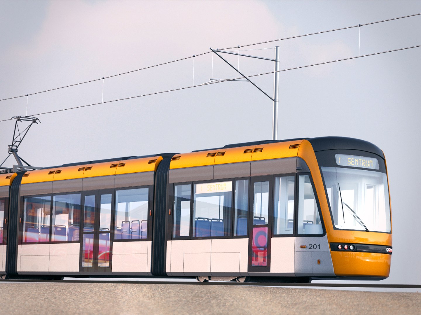 Variotram Bergen Norway Bybannen 3d Model