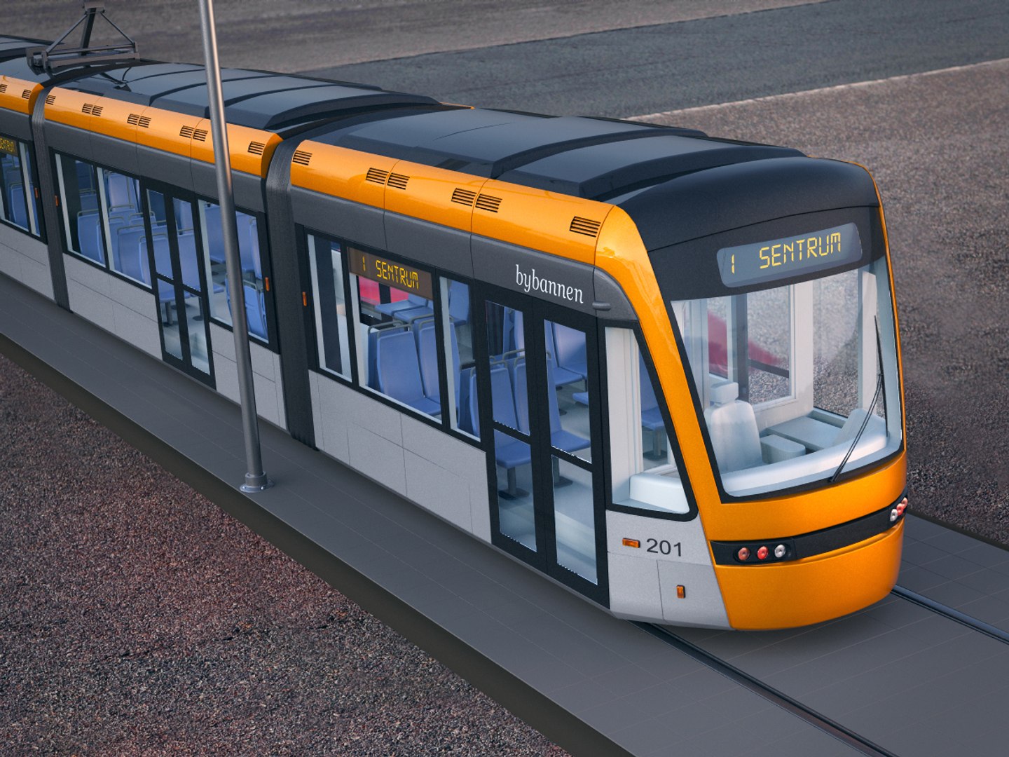 Variotram Bergen Norway Bybannen 3d Model
