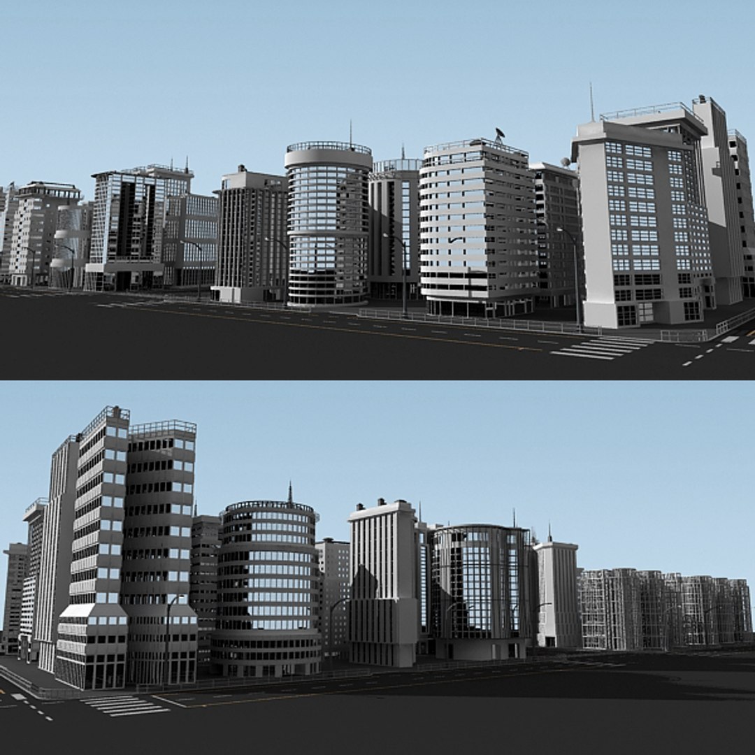 Alphabetical City Buildings 3d Model