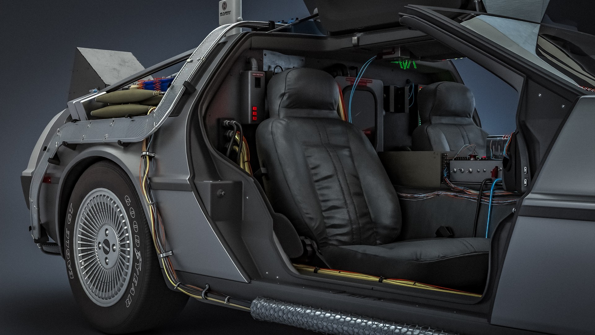 3D DeLorean Time Machine From Back To The Future II - TurboSquid 1819262