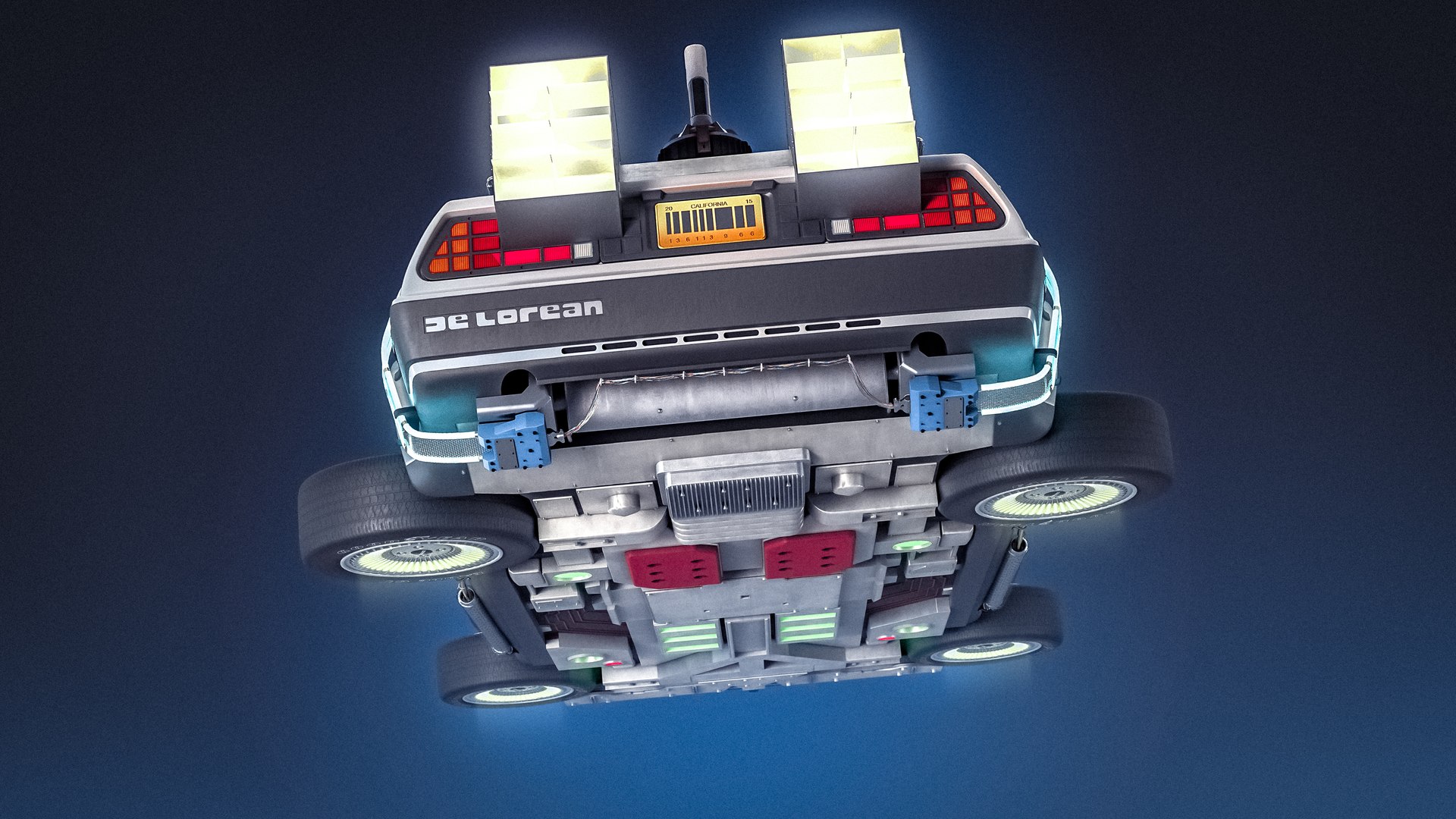 3D DeLorean Time Machine From Back To The Future II - TurboSquid 1819262