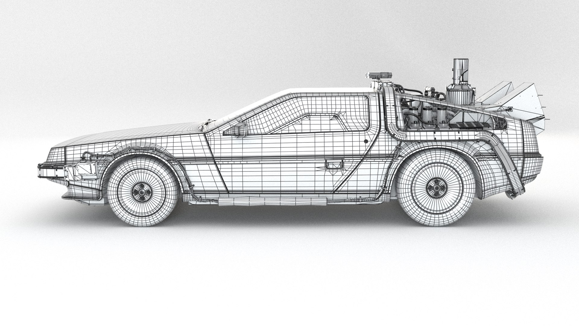 3D DeLorean Time Machine From Back To The Future II - TurboSquid 1819262