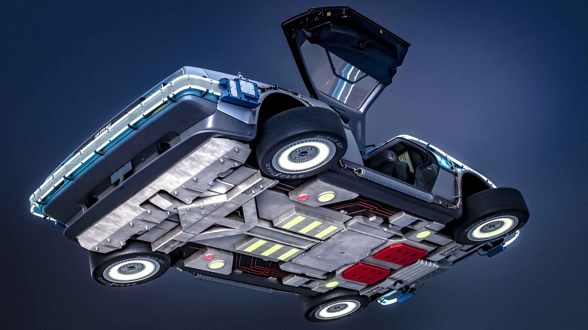 3D DeLorean Time Machine From Back To The Future II - TurboSquid 1819262