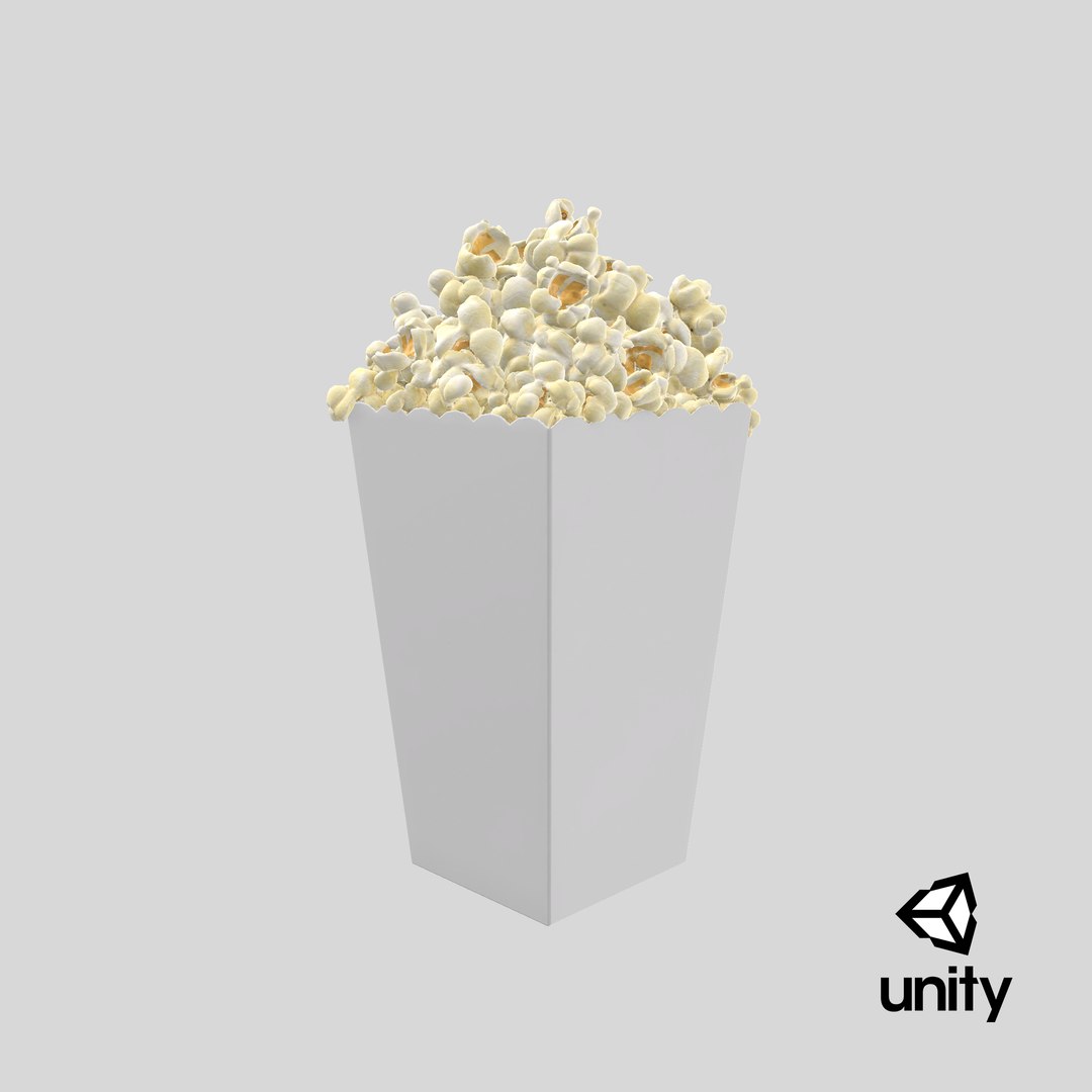 Movie Popcorn Box Standing 3D - TurboSquid 1182124