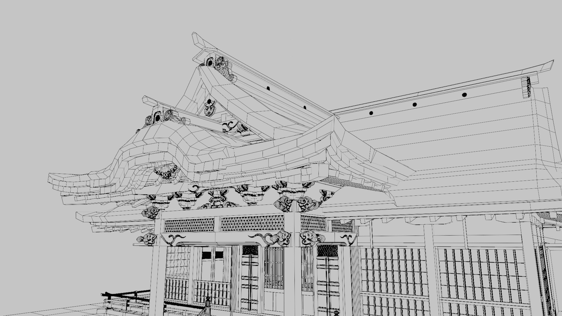 3D Japanese Shrine Mito Hachimangu - TurboSquid 2223070