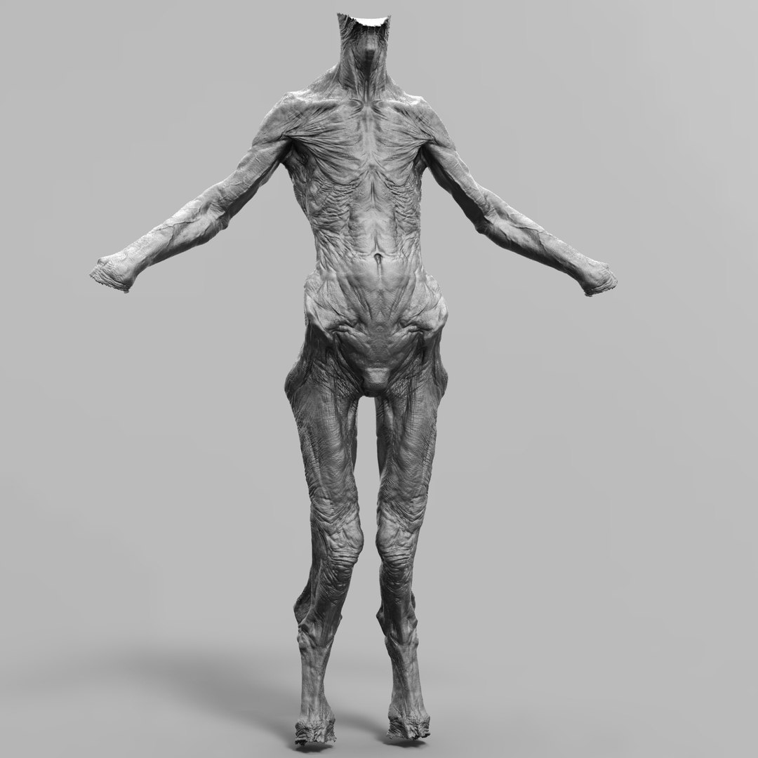 alien monster body 3d model