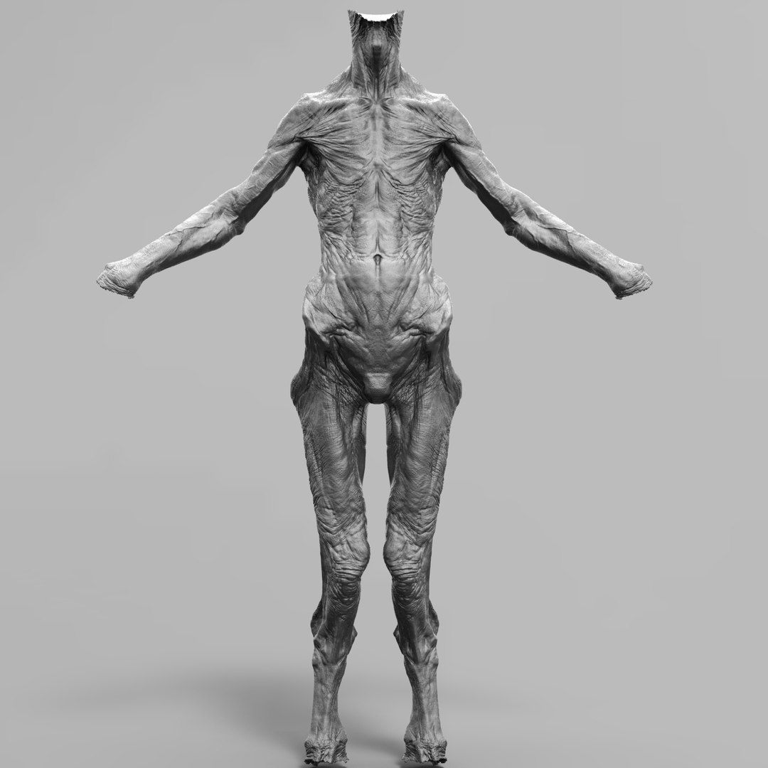 alien monster body 3d model