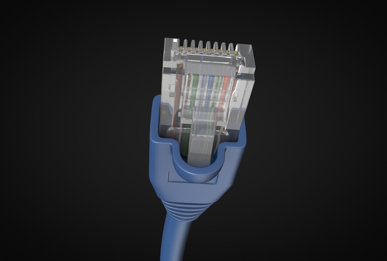 3D Rj45 Utp Network Cable Detailed Model - TurboSquid 1841057