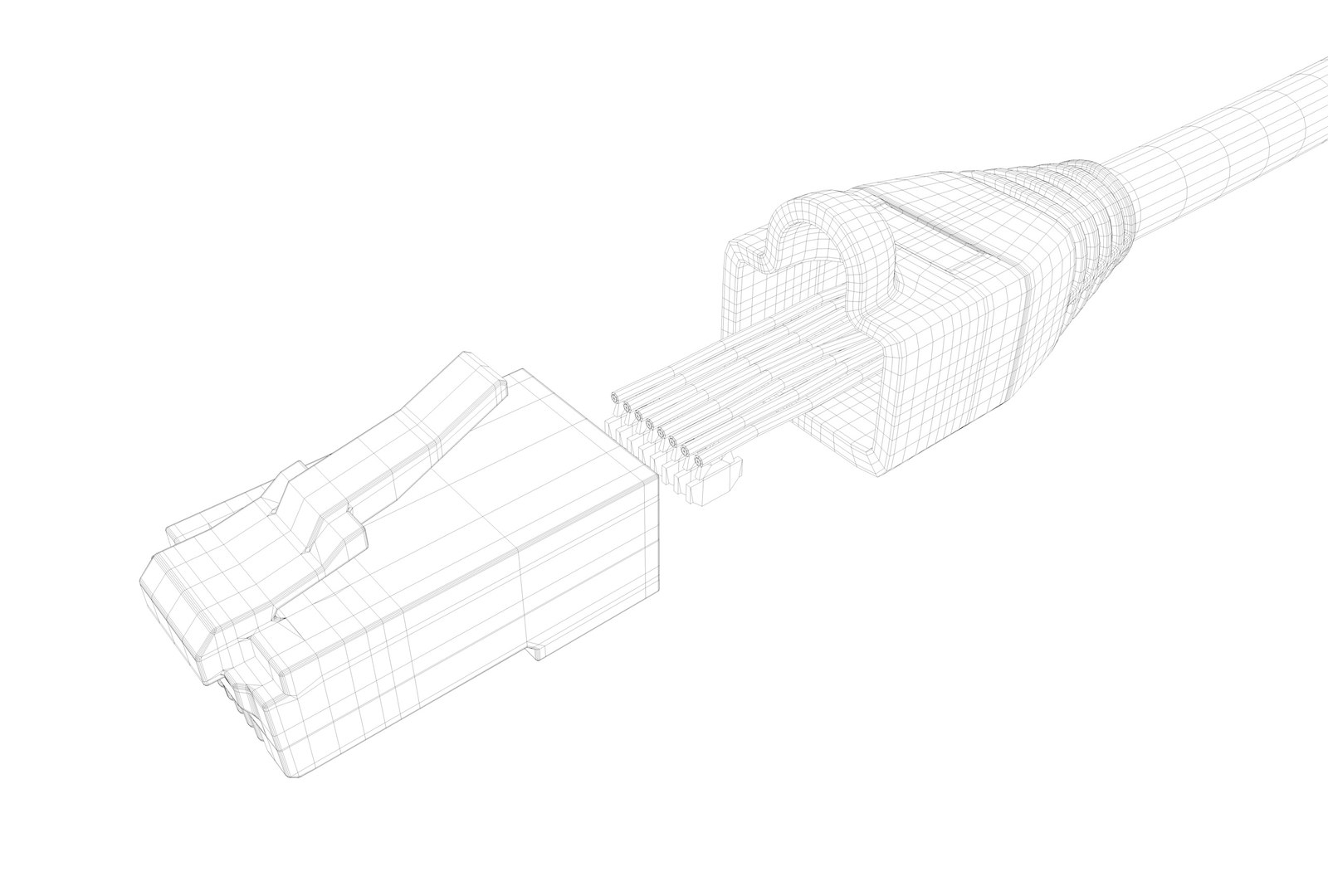 3D Rj45 Utp Network Cable Detailed Model - TurboSquid 1841057