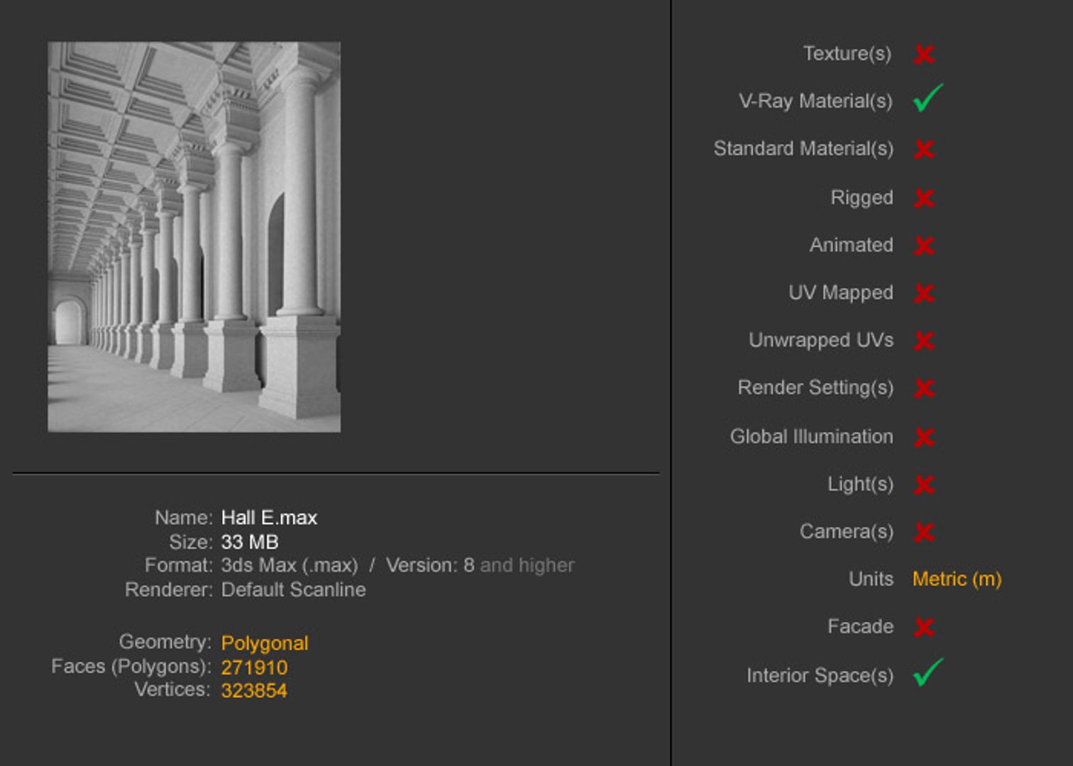 Hall E 3D Model - TurboSquid 1303303