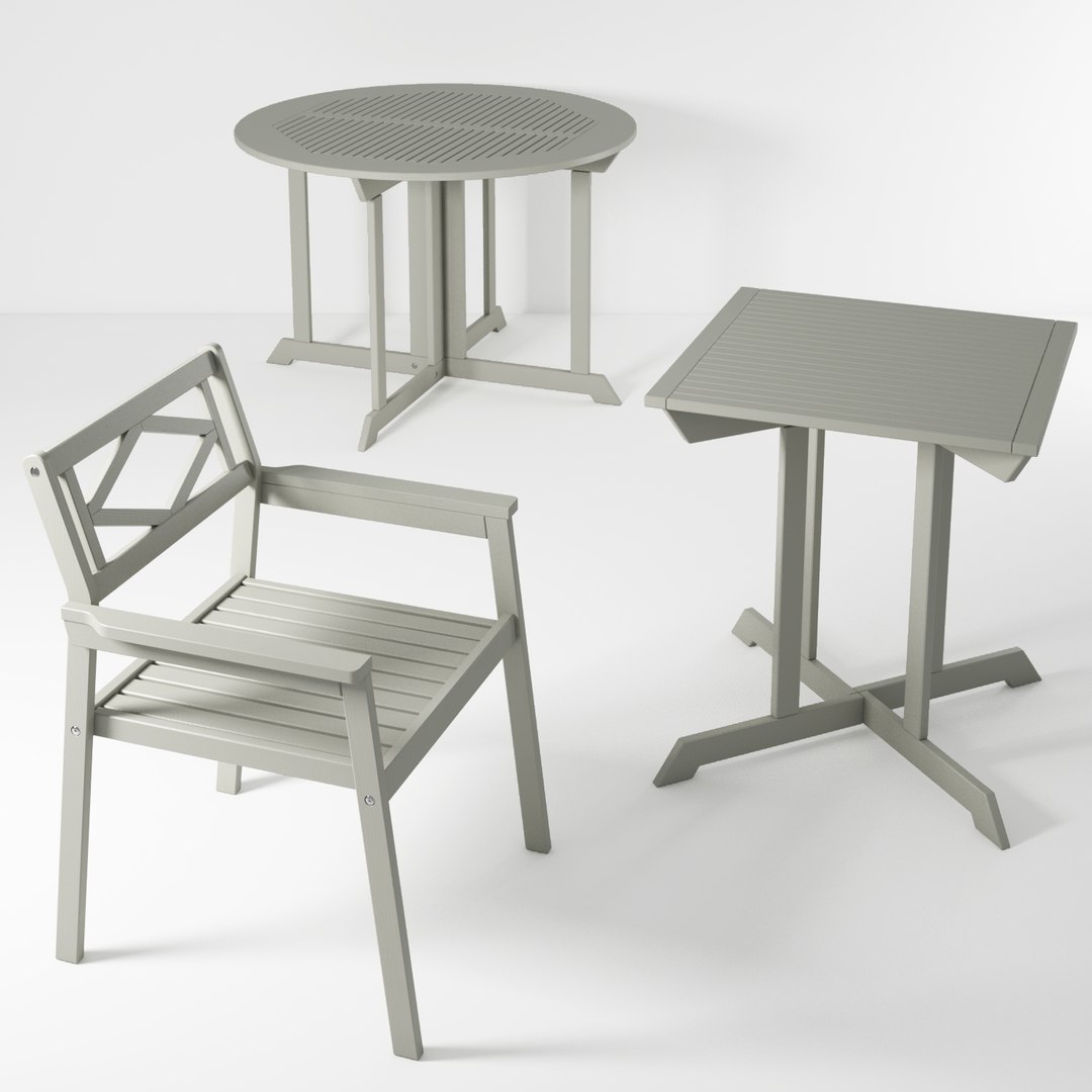 3D Bondholmen Ikea Chair Table Model - TurboSquid 1517186