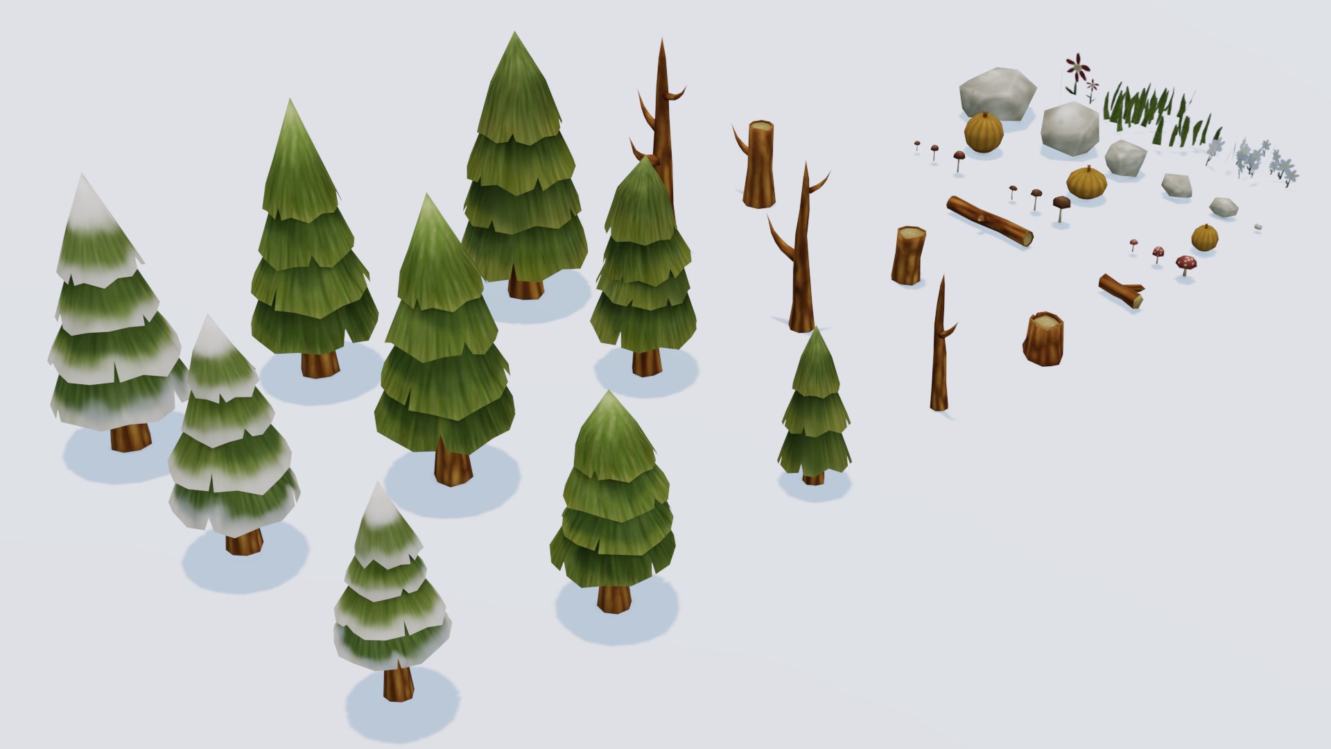 3D Forest Pine Pack - TurboSquid 1521753